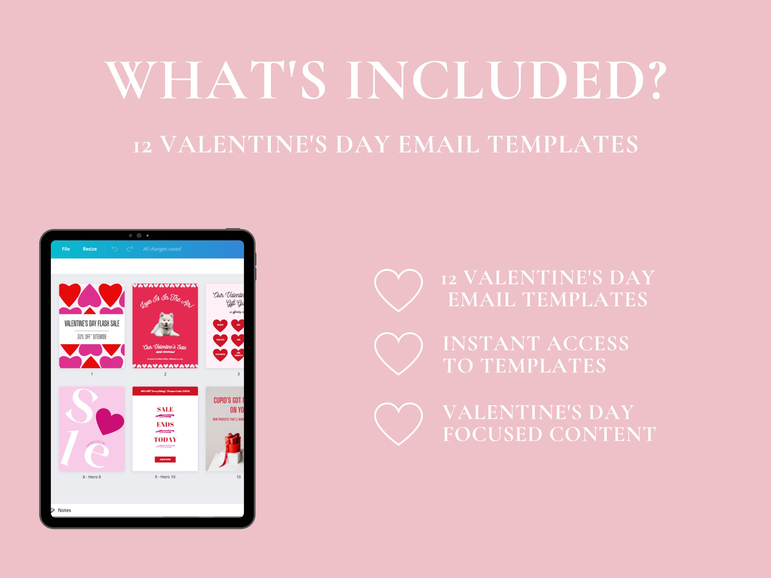 12 Valentine's Day Email Templates | Valentine Day Canva Template ...