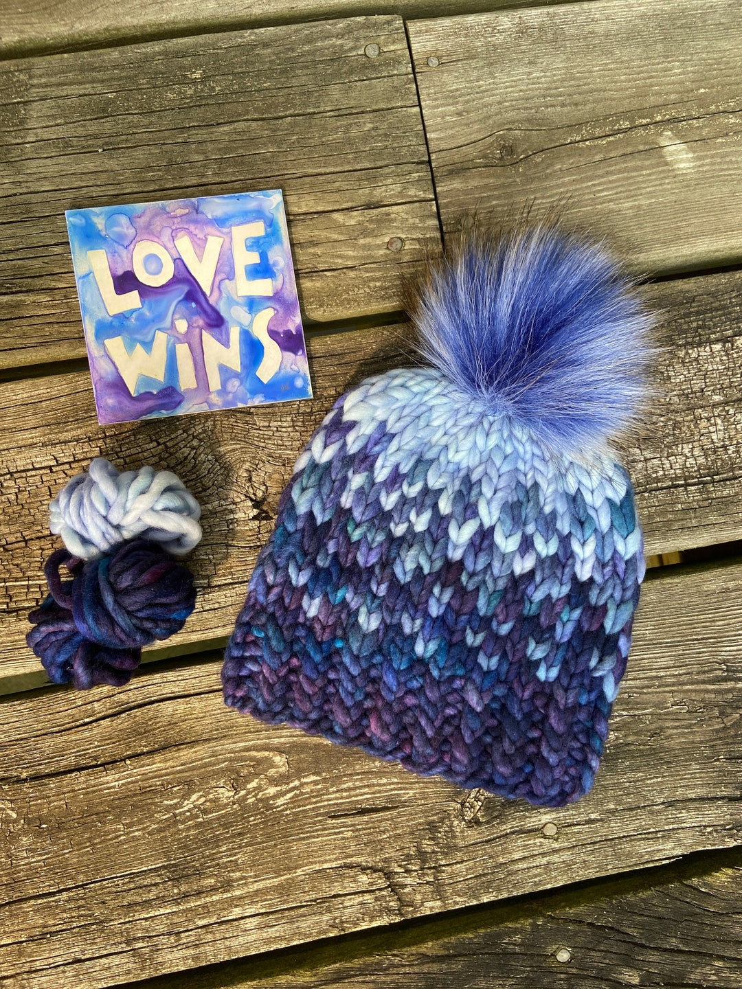 baby-size-6-9-mo-merino-wool-hat-with-faux-fur-pom-thick-etsy