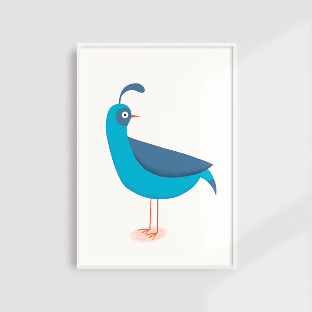 Quail Print, Kids Bird Prints, Bird Prints, Kids Prints, Kids Room ...