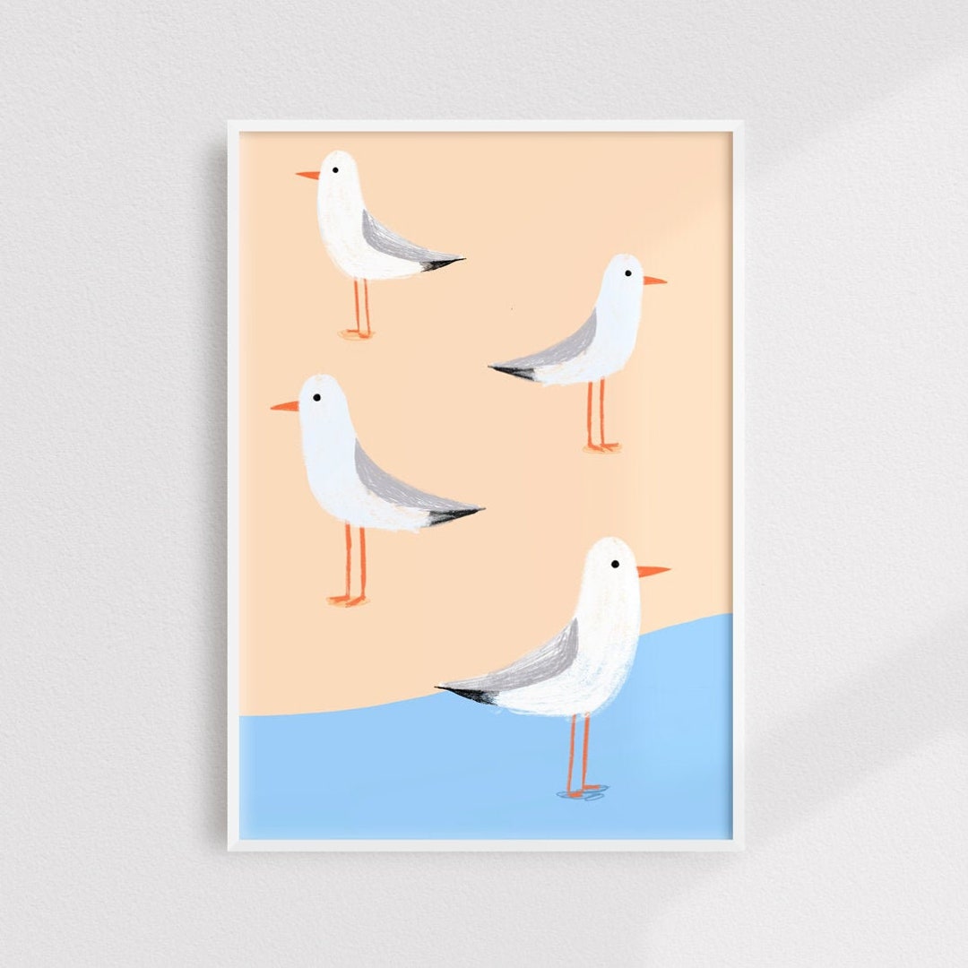 Seagull Print, Beach Prints, Seagulls Print, Kids Prints, Kids Room ...