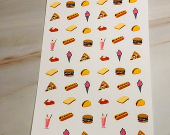 Fast Food Planner Stickers Lunch Dinner Food Meals - Etsy