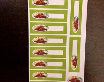 Lunch Time Stickers - Etsy