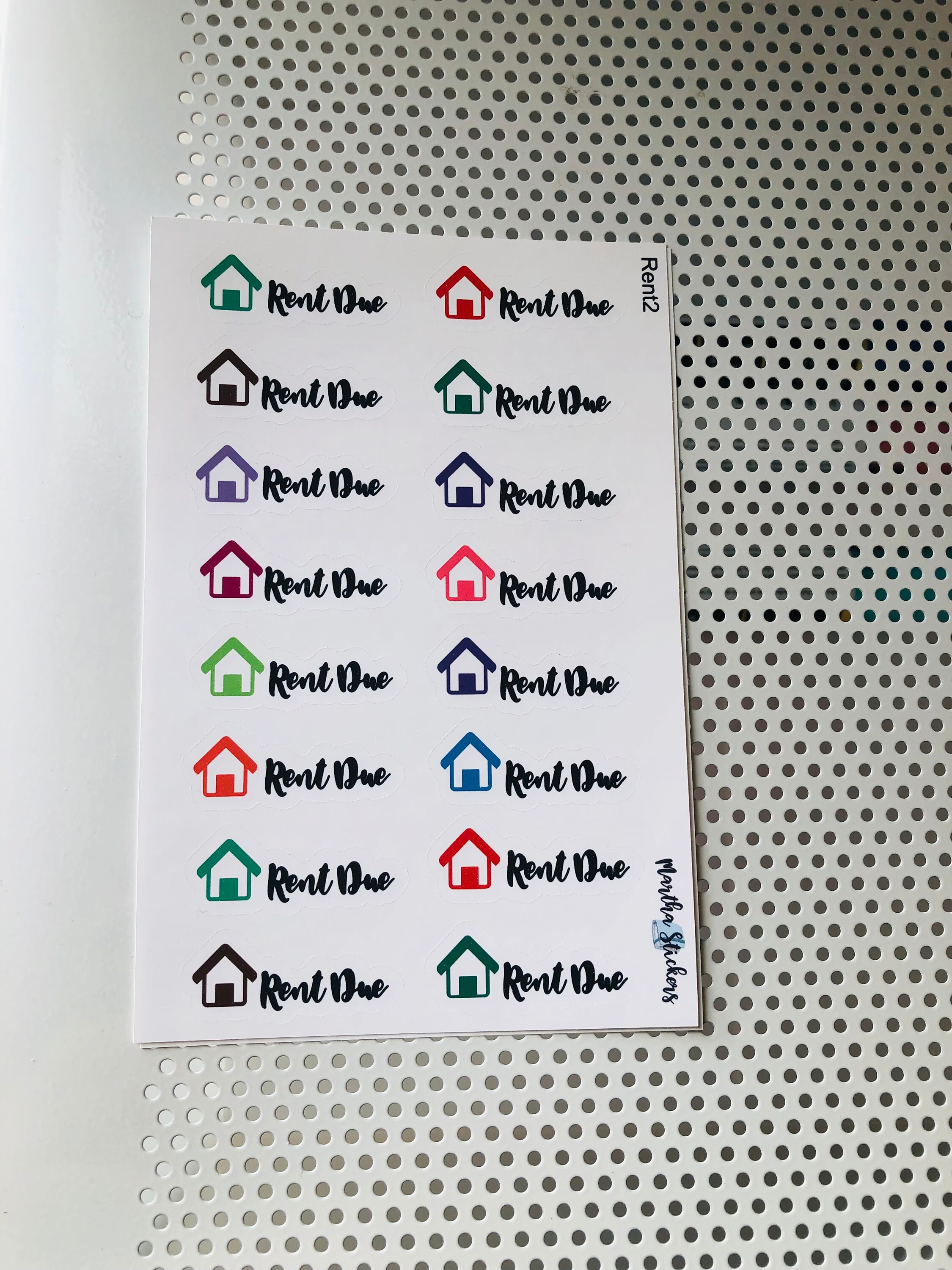 Planner Stickers RENT DUE S1 Scrapbooking Embellishments etna.com.pe