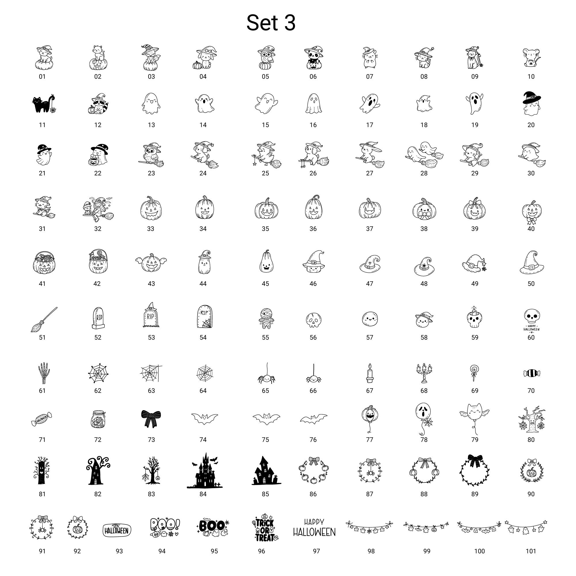 101 Halloween Pumpkin Bundle Svg Ghost Cut File Pumpkins Laser ...