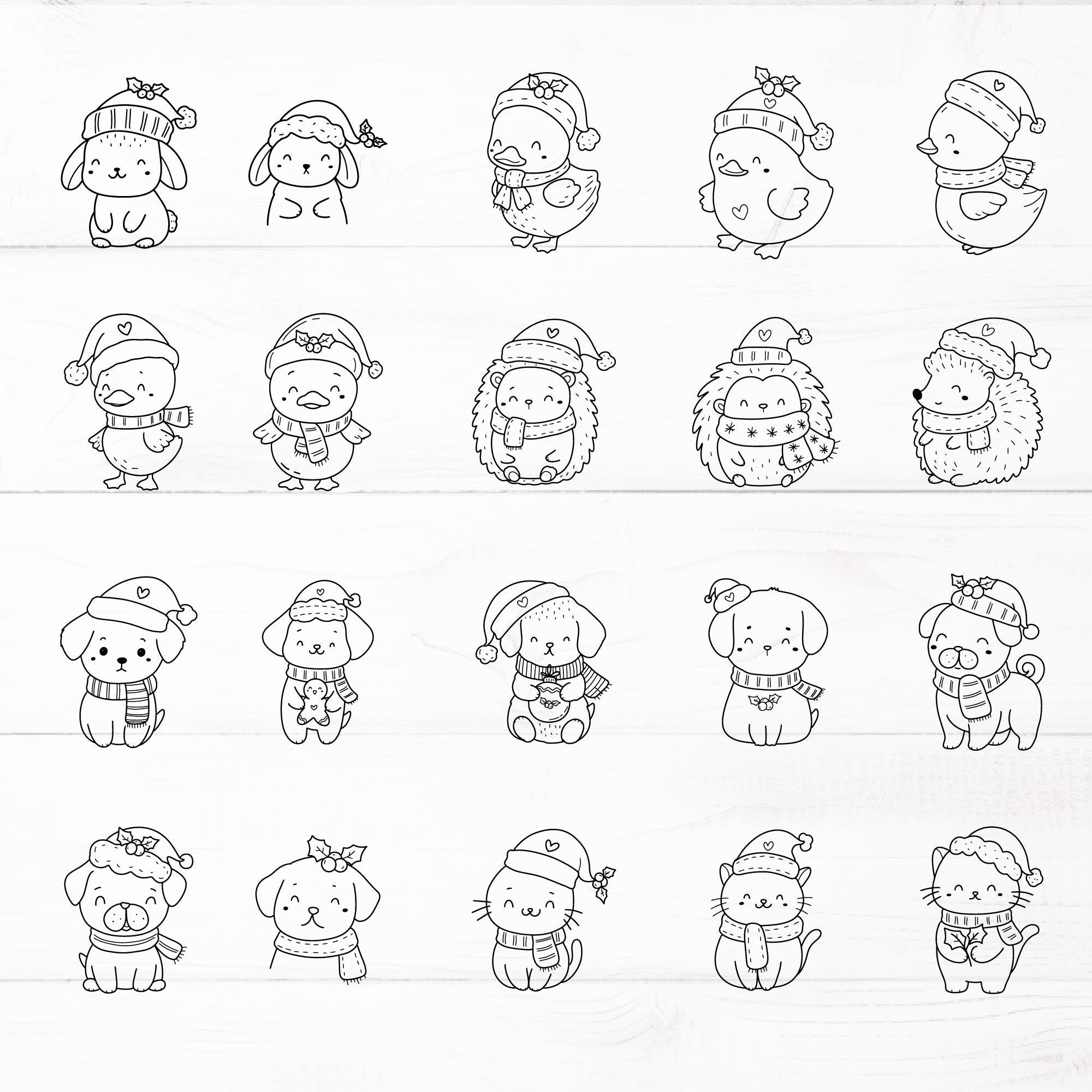 103 Animals Christmas Bundle SVG for Cut File, X Mas, Cat Christmas ...