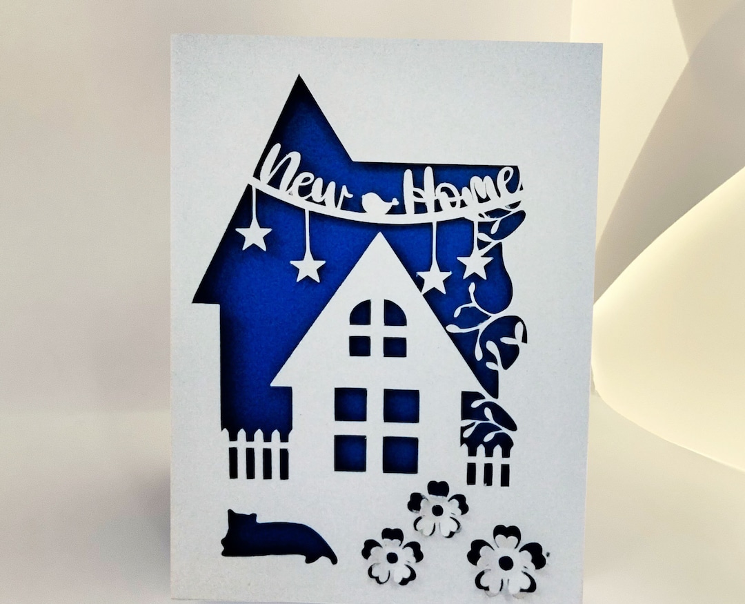 New Home Card Svg for Cut File,paper Cut,paper Art ,pop up Card for ...