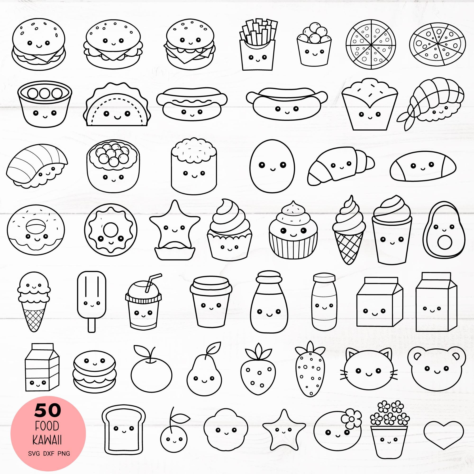 Cute Kawaii Food Drawings Easy