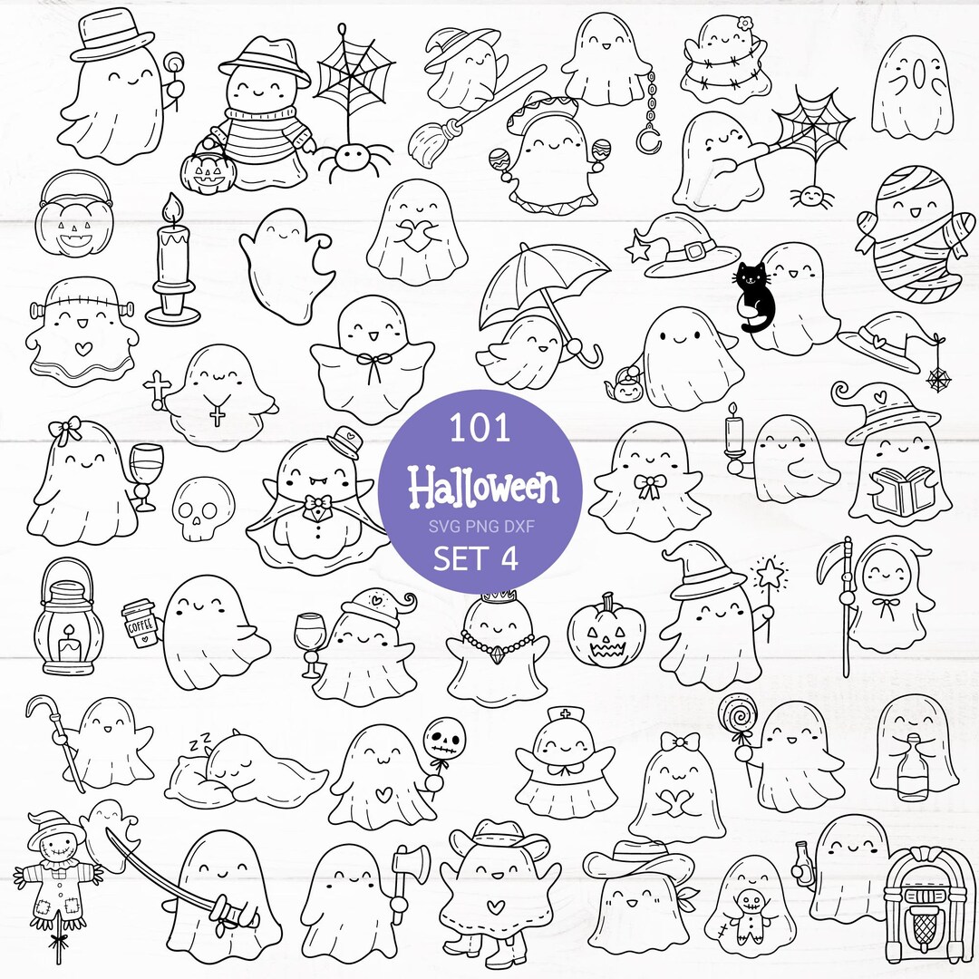 101 Halloween Pumpkin Bundle Svg Ghost Cut File Pumpkins Laser ...