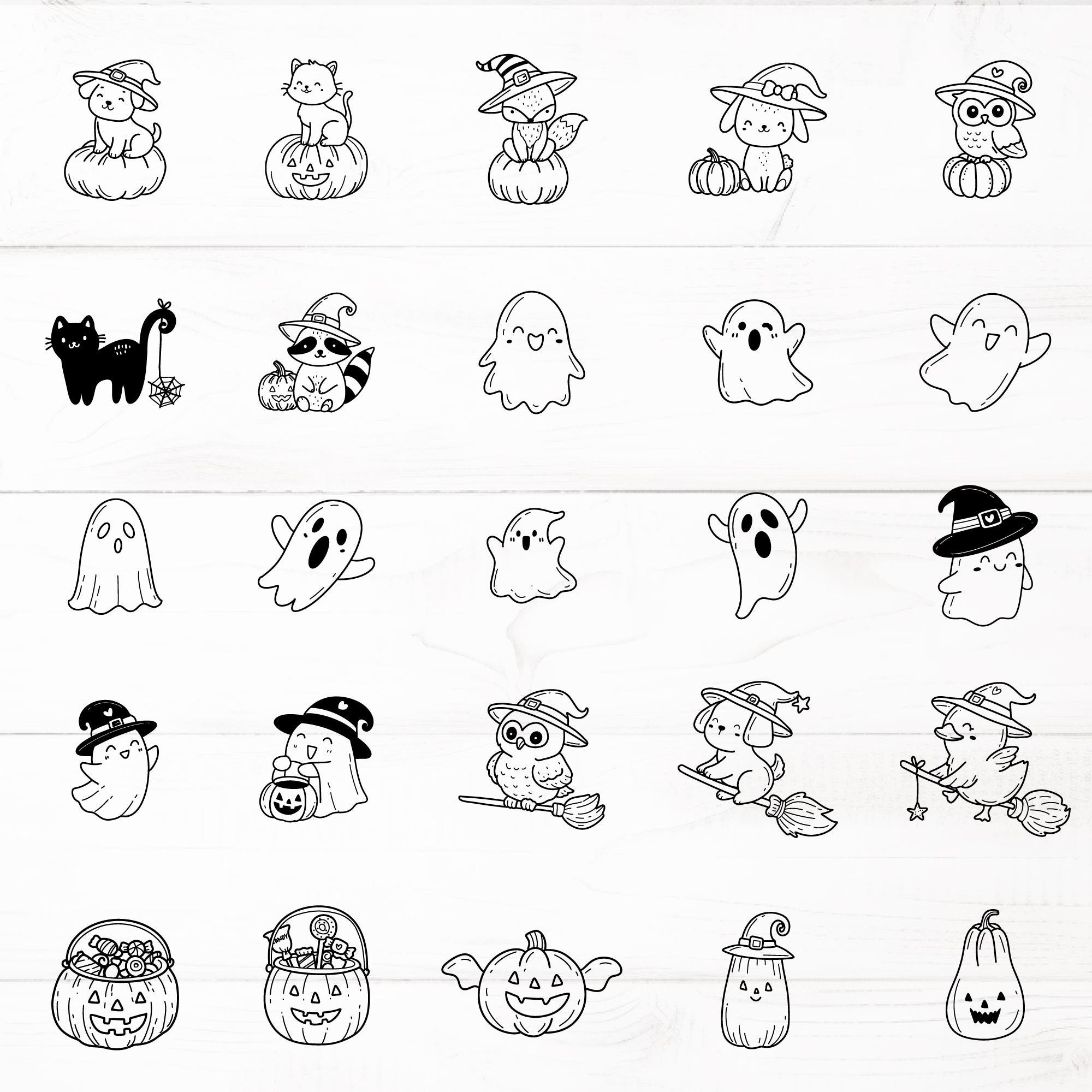 101 Halloween Pumpkin Bundle Svg Ghost Cut File Pumpkins Laser ...