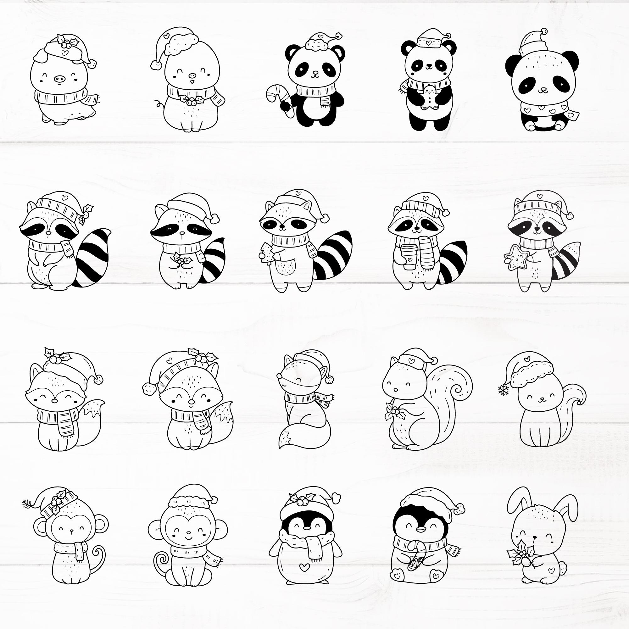 103 Animals Christmas Bundle SVG for Cut File, X Mas, Cat Christmas ...