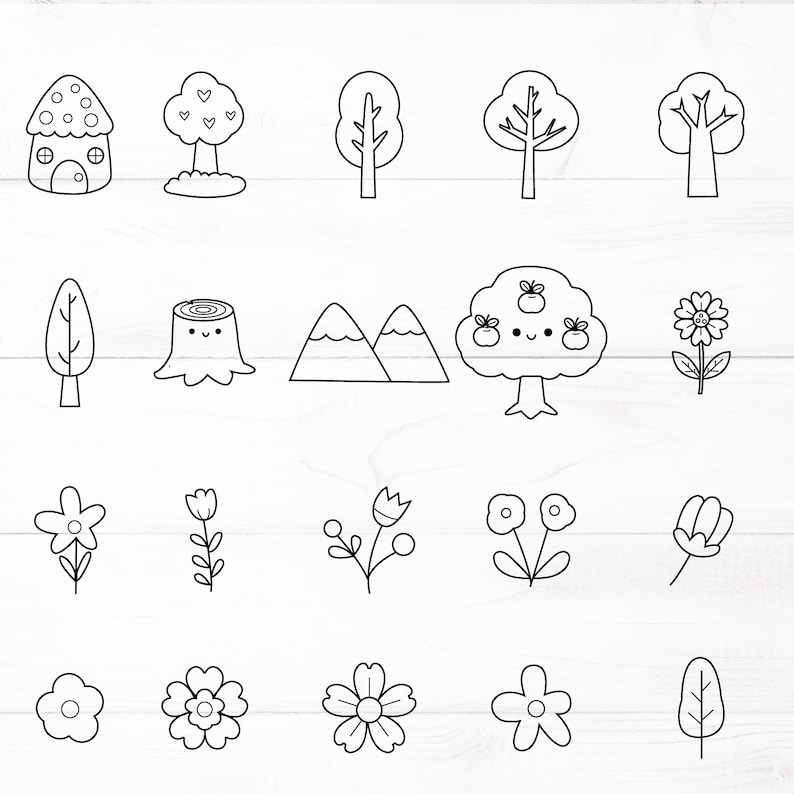 101 Woodland Animals Bundle SVG for Cut File, Wild Animal,floral,flower ...