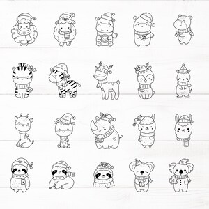 103 Animals Christmas Bundle SVG for Cut File, X Mas, Cat Christmas ...