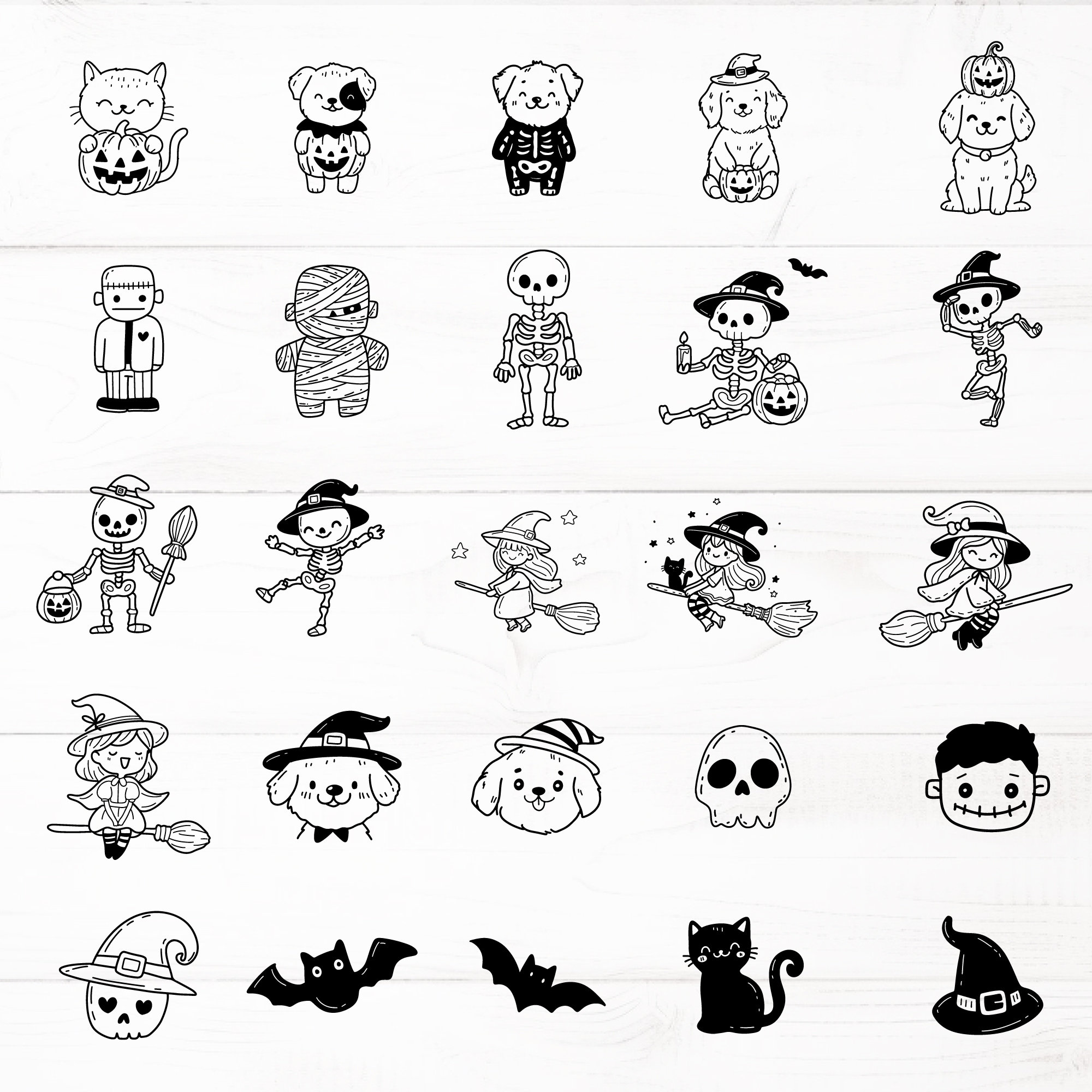 101 Halloween Pumpkin Bundle Svg Ghost Cut File Pumpkins Laser ...