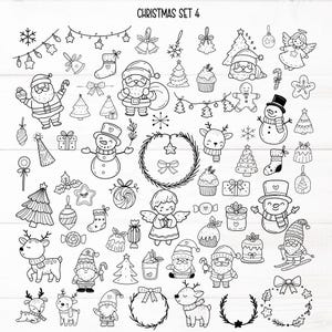 400 Christmas Bundle SVG for Cut File,christmas Tree,ornaments Doodle ...