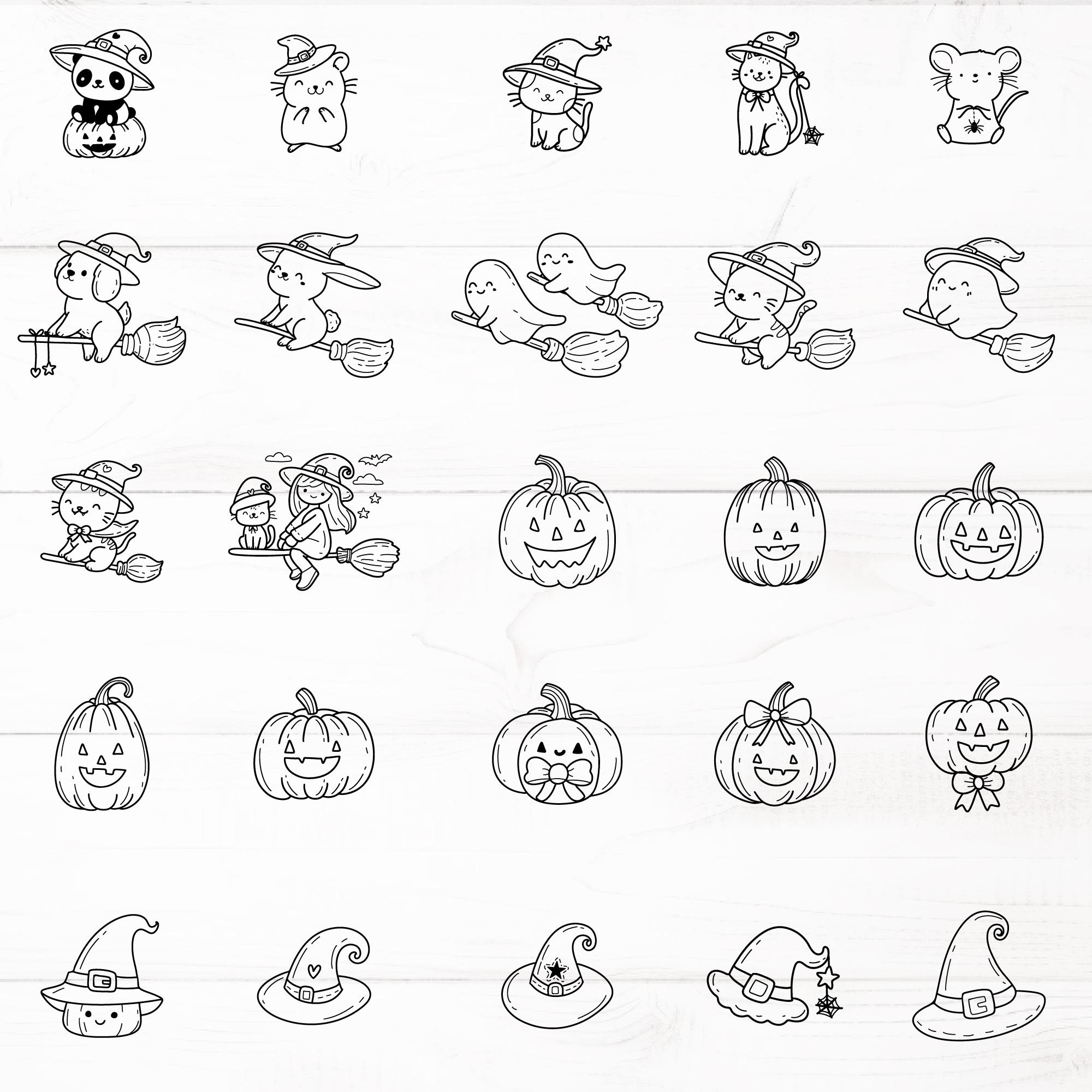 101 Halloween Pumpkin Bundle Svg Ghost Cut File Pumpkins Laser ...