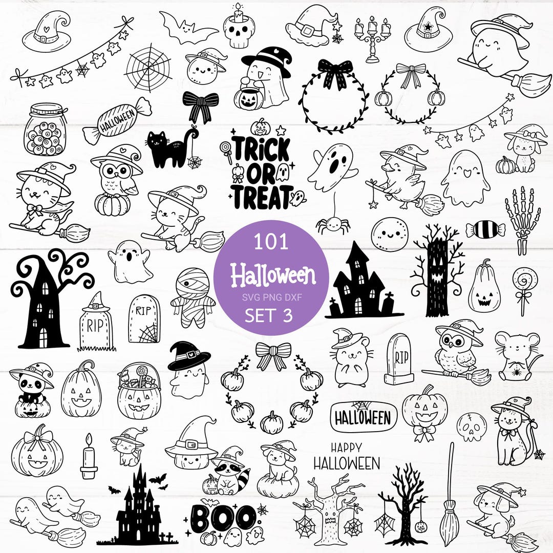 101 Halloween Pumpkin Bundle Svg Ghost Cut File Pumpkins Laser ...