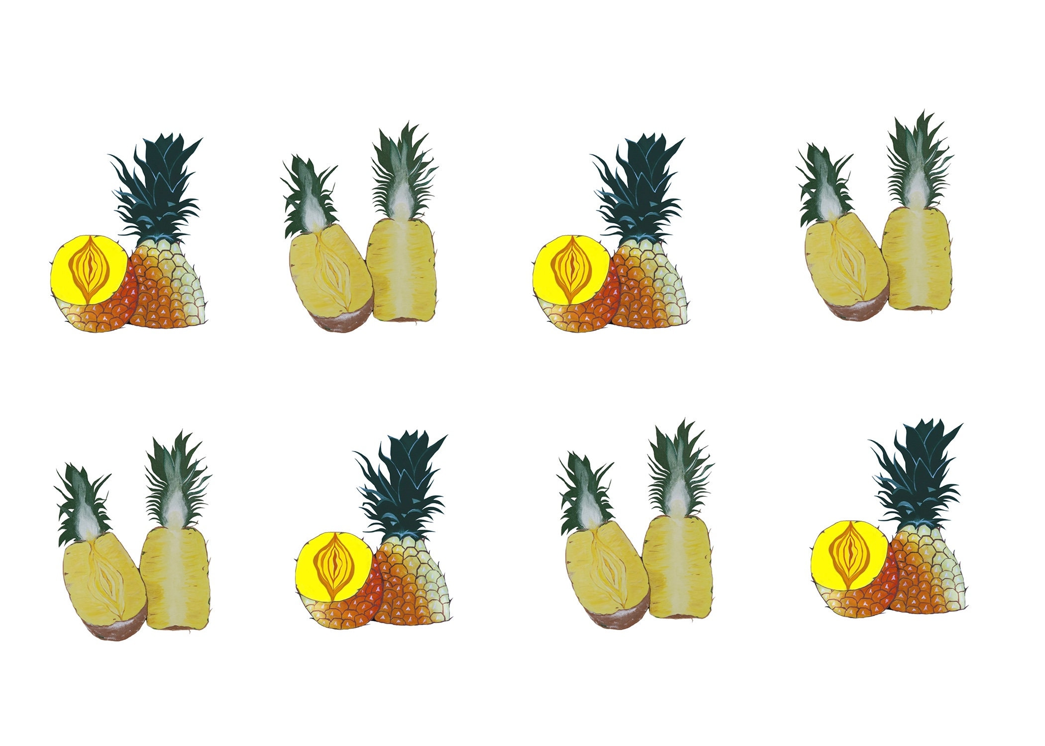 Pineapple P*ssies (print) - Etsy