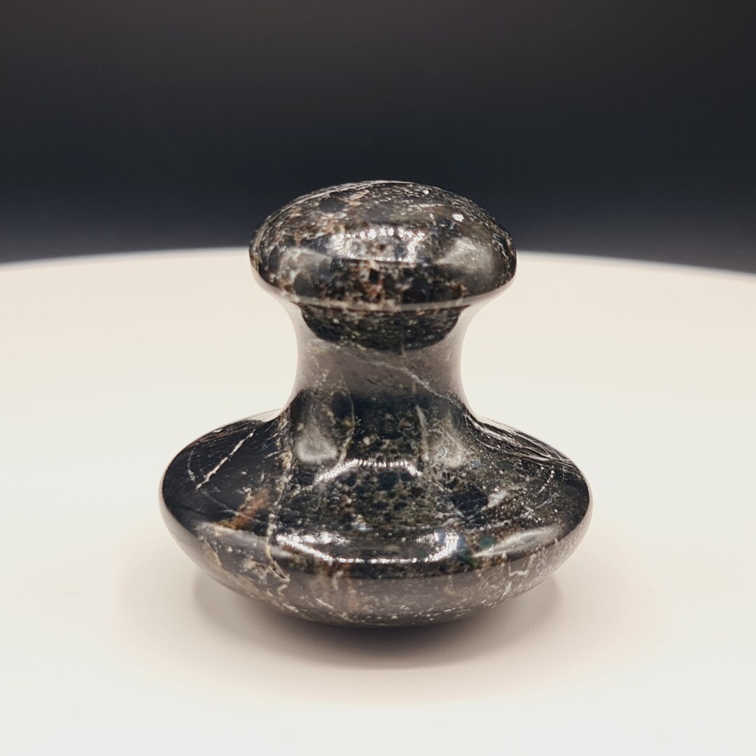 Black Marble - Massage Stone, Marble Meditation Stone, Massage Crystal ...