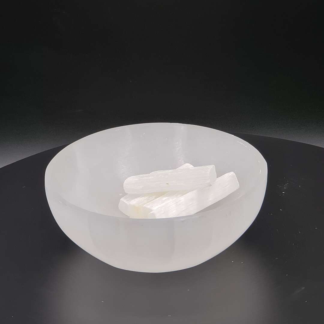 Selenite Bowl - 6cm, Healing Crystal, Selenite Charging Bowl, Selenite ...