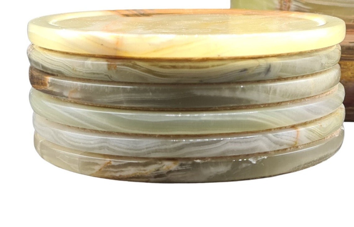Onyx Tea Coasters - Set of 6, Coffee Coaster, Tableware, Home Decor ...