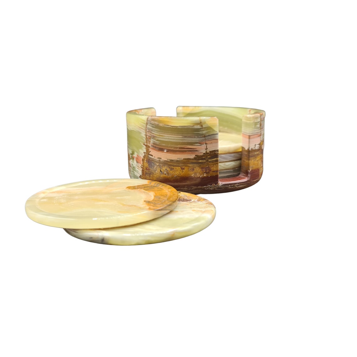 Onyx Tea Coasters - Set of 6, Coffee Coaster, Tableware, Home Decor ...