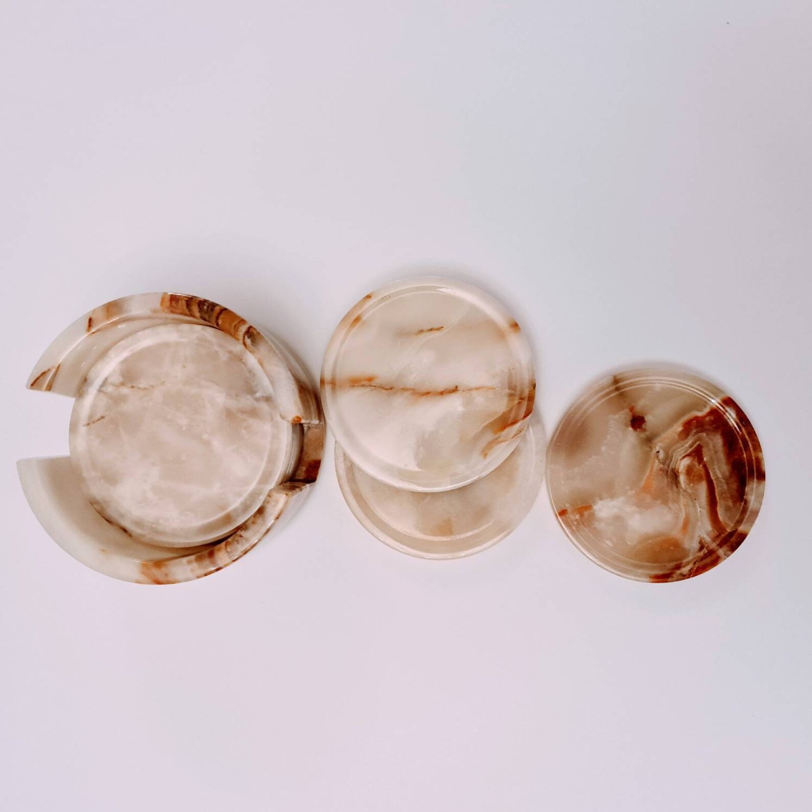 Onyx Tea Coasters Set of 6 Coffee Coaster Tableware Home - Etsy