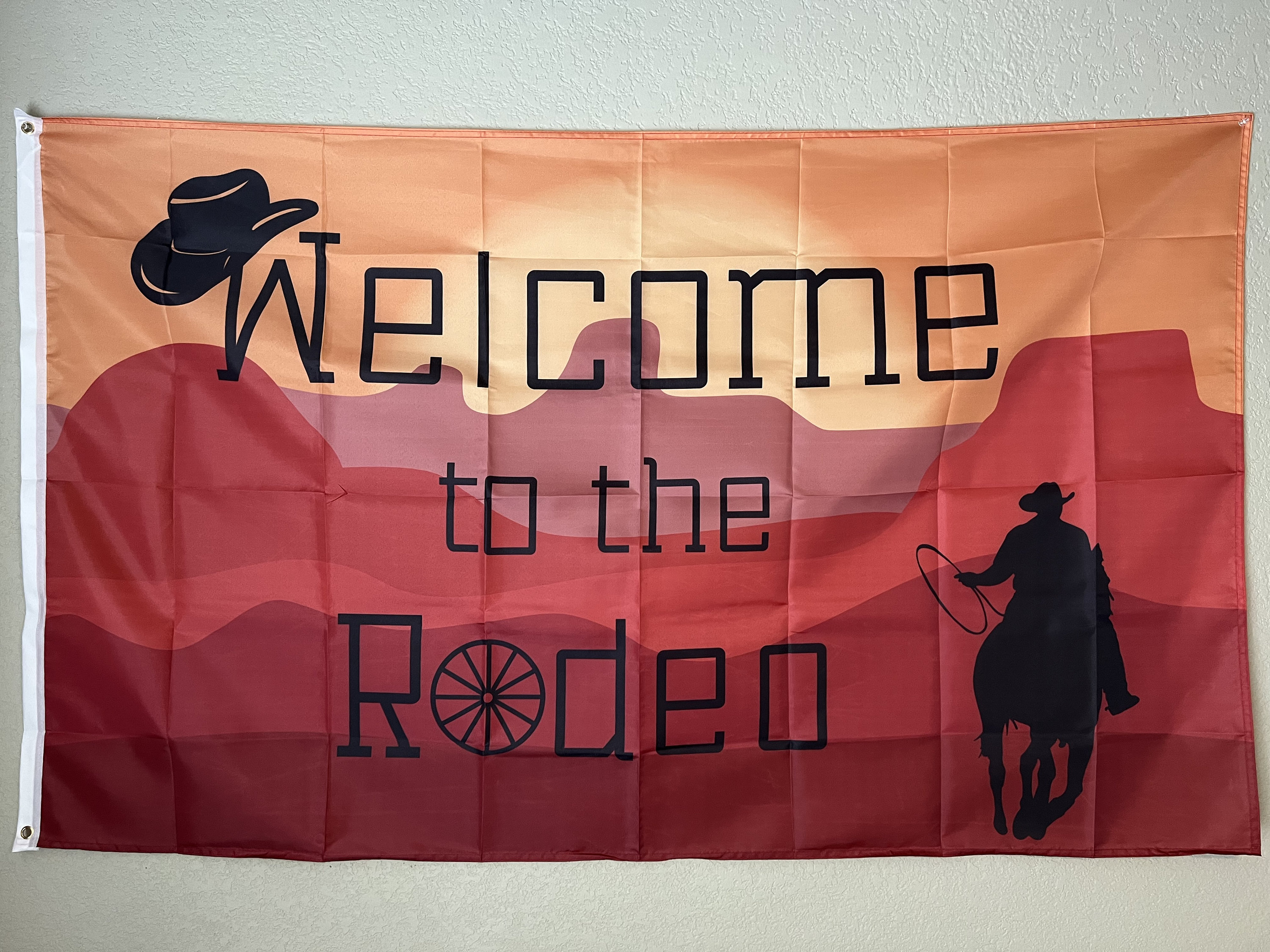 Welcome to the Rodeo Country Themed Flag for Man Cave - Etsy