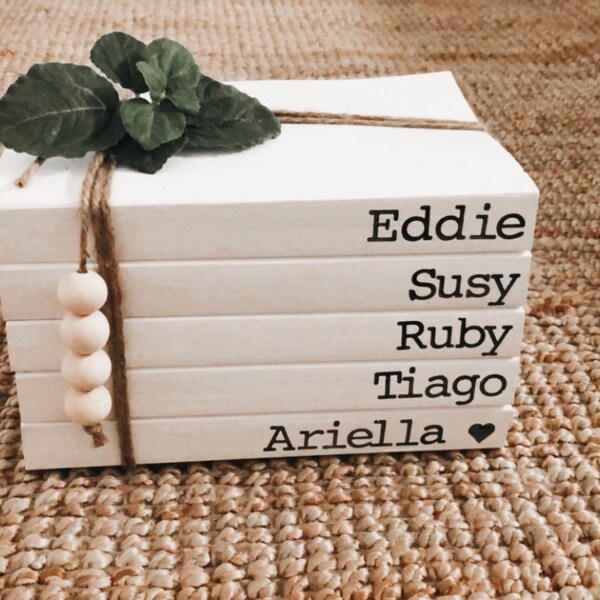 Stamped Book Stack - Etsy