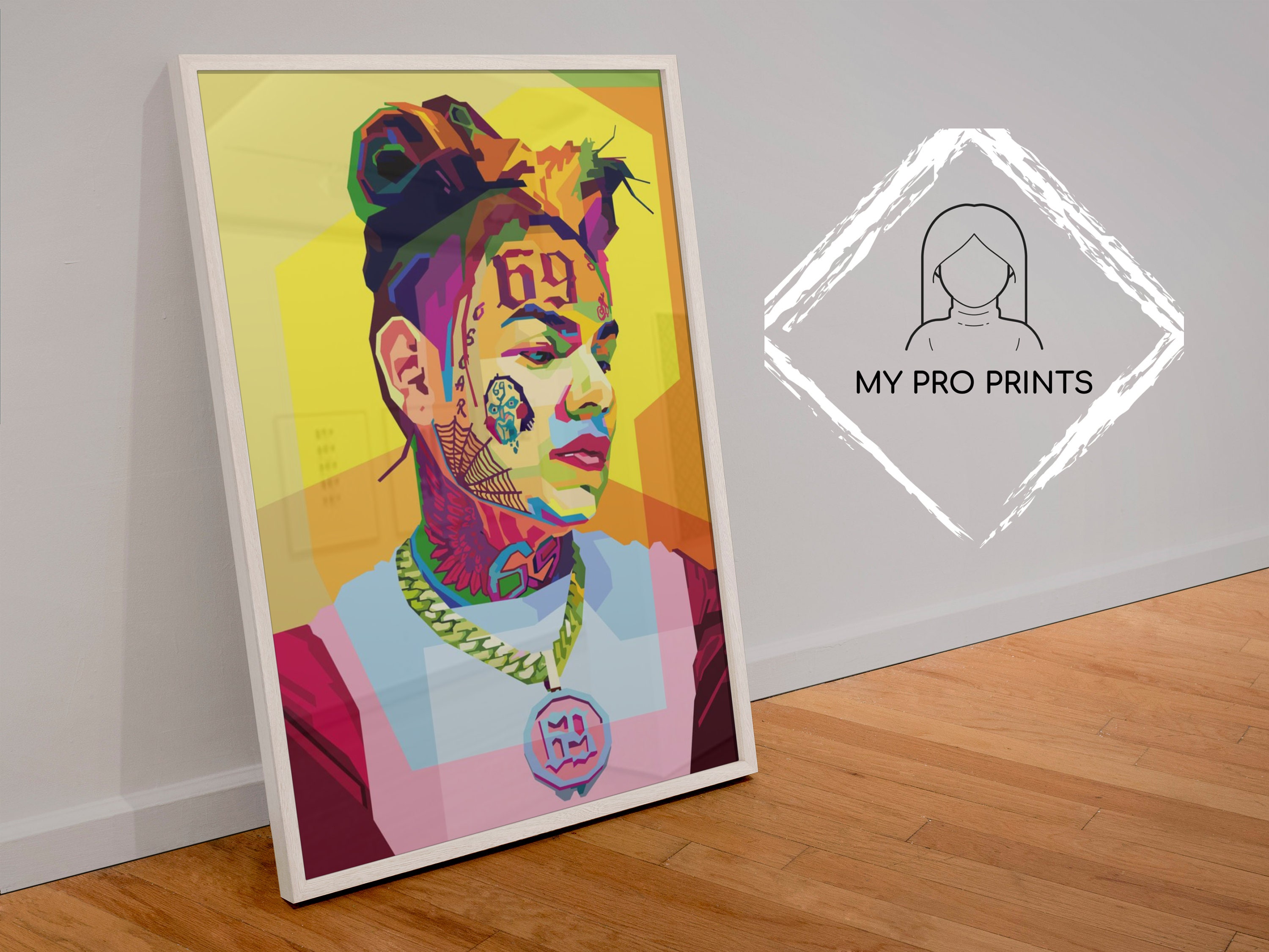 6ix9ine Poster print Hip Hop Art Rap Merch Decor Wall art | Etsy