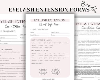 Lash Tech Consent Forms Lash Consultation Eyelash Extension - Etsy