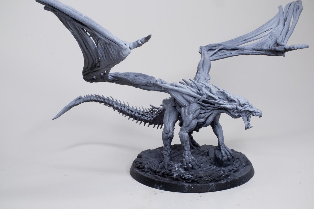 Undead Dragon Necromancer Dragon Skeletal Dragon With 4inch, 100mm Base ...