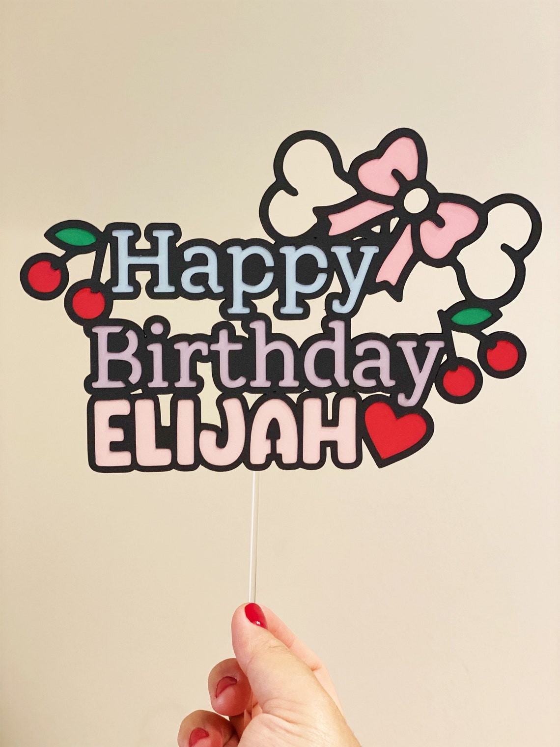 Happy Birthday Cake Topper, Party Cake Topper, Party Decor, Aniversary ...