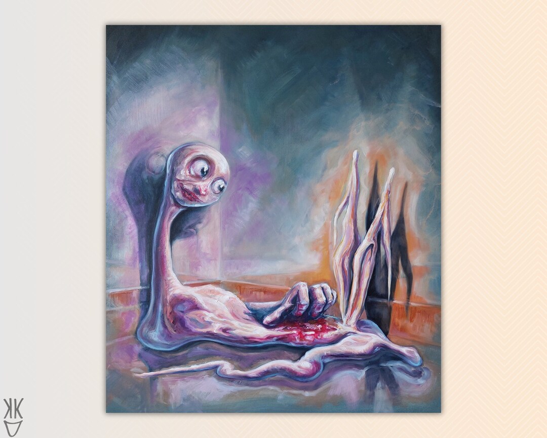 Painting "scar", Oil Painting on Canvas, Surreal Painting, Surreal Art ...