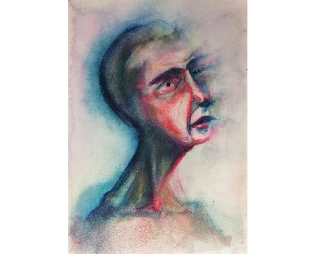 Original Watercolor Painting, Contemplation - Etsy