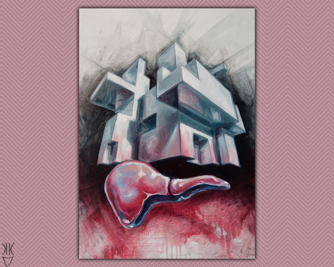 Painting Organ System, Oil Painting on Canvas, Surreal Painting ...