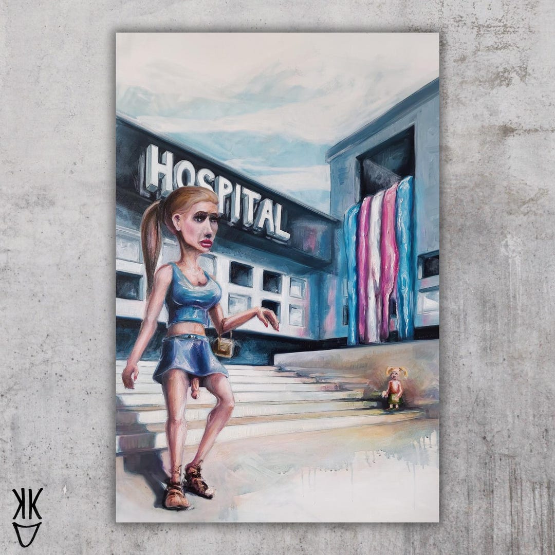 Surreal Oil Painting: "role Model" by Kovacs K. David - Etsy