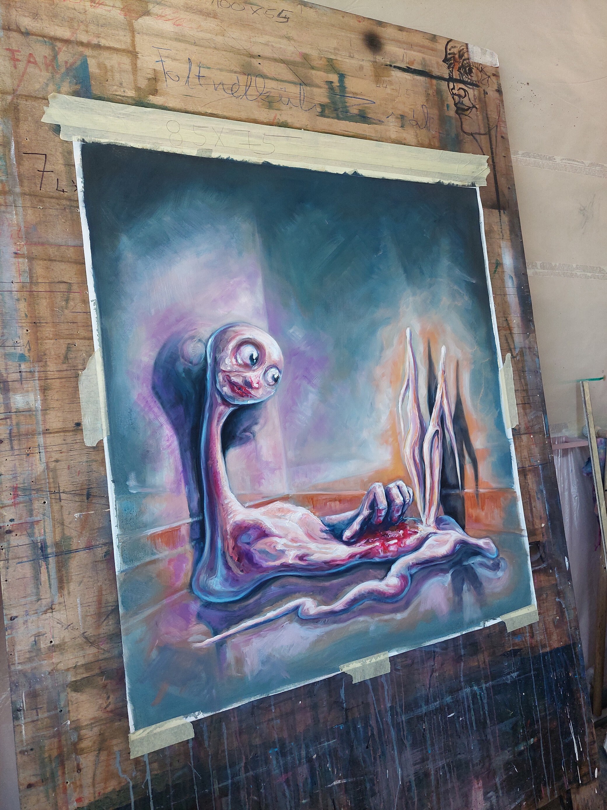 Painting "scar", Oil Painting on Canvas, Surreal Painting, Surreal Art ...