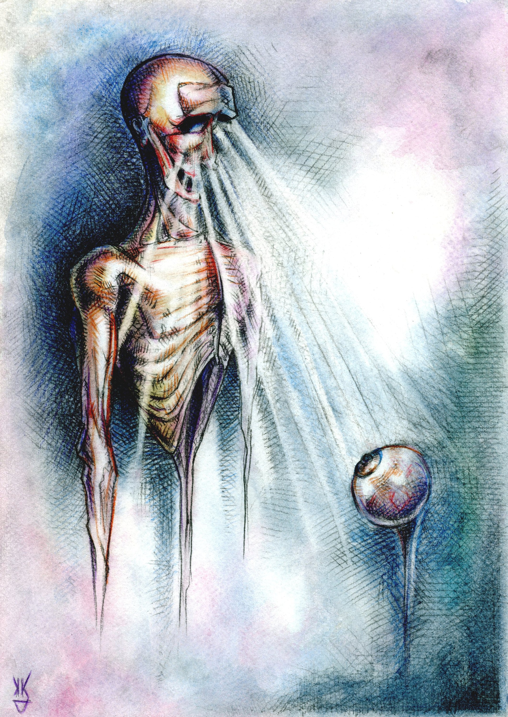 Original Pencil Drawing, Projection - Etsy