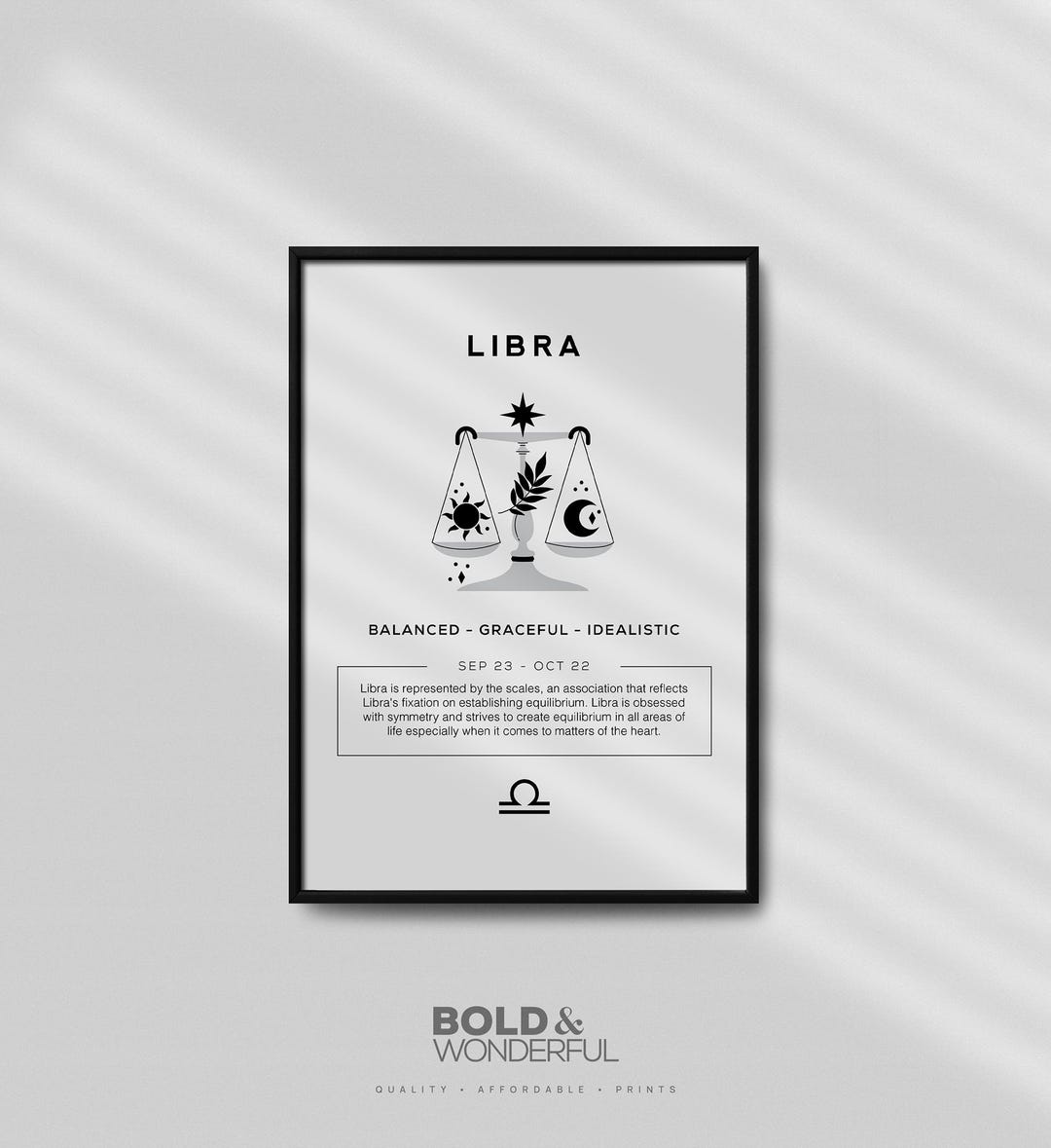 Libra Zodiac Print, Zodiac Wall Decor, Horoscope Zodiac Sign, Astrology ...