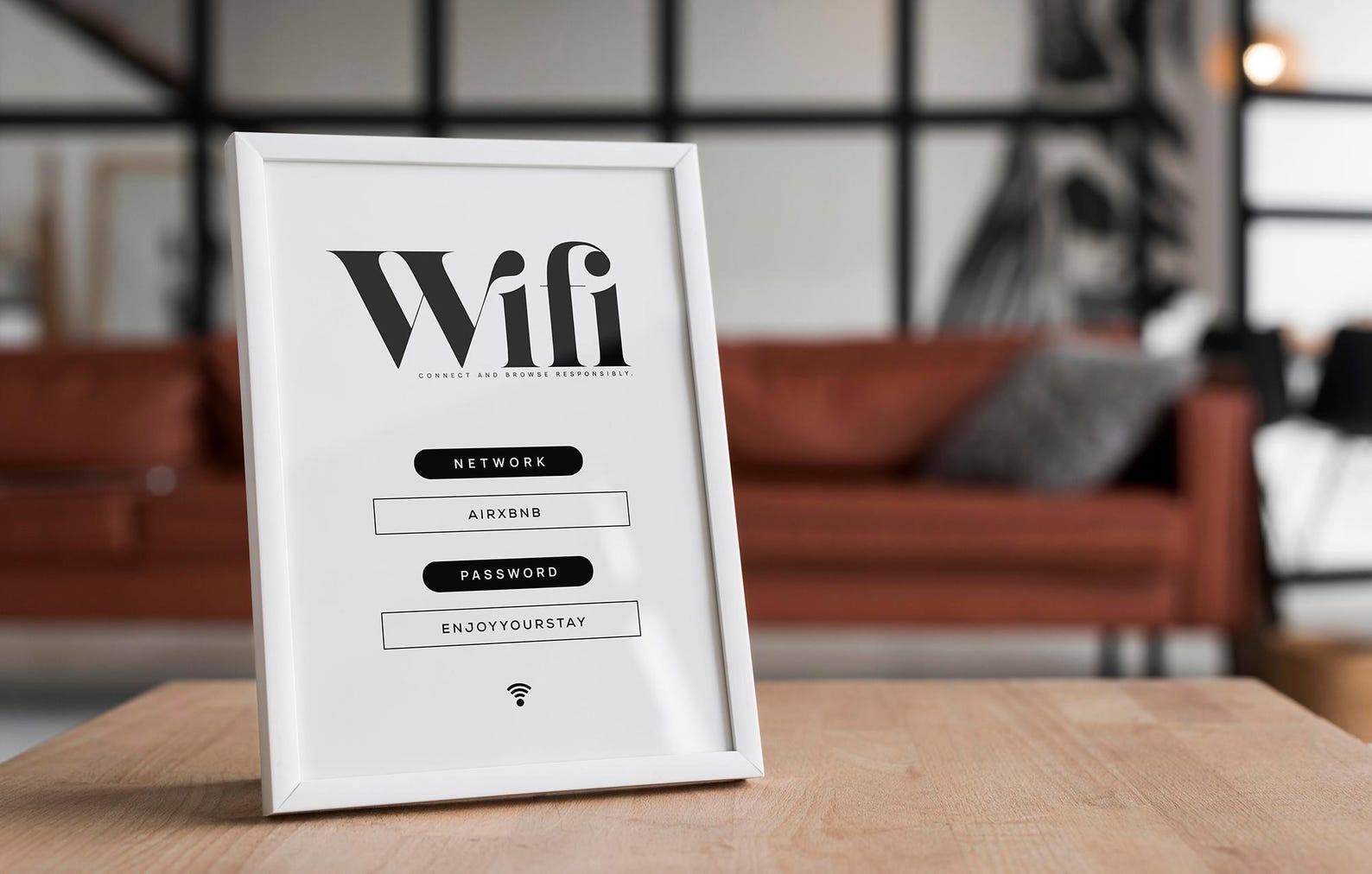 Wifi Details - Editable PDF Wifi Sign Template, Digital Print, Passcode ...