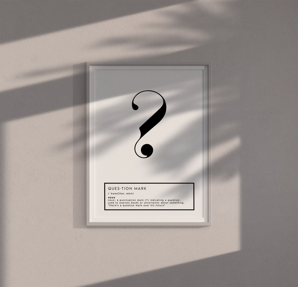 Question Mark Mark Definition Typography Home Décor - Etsy