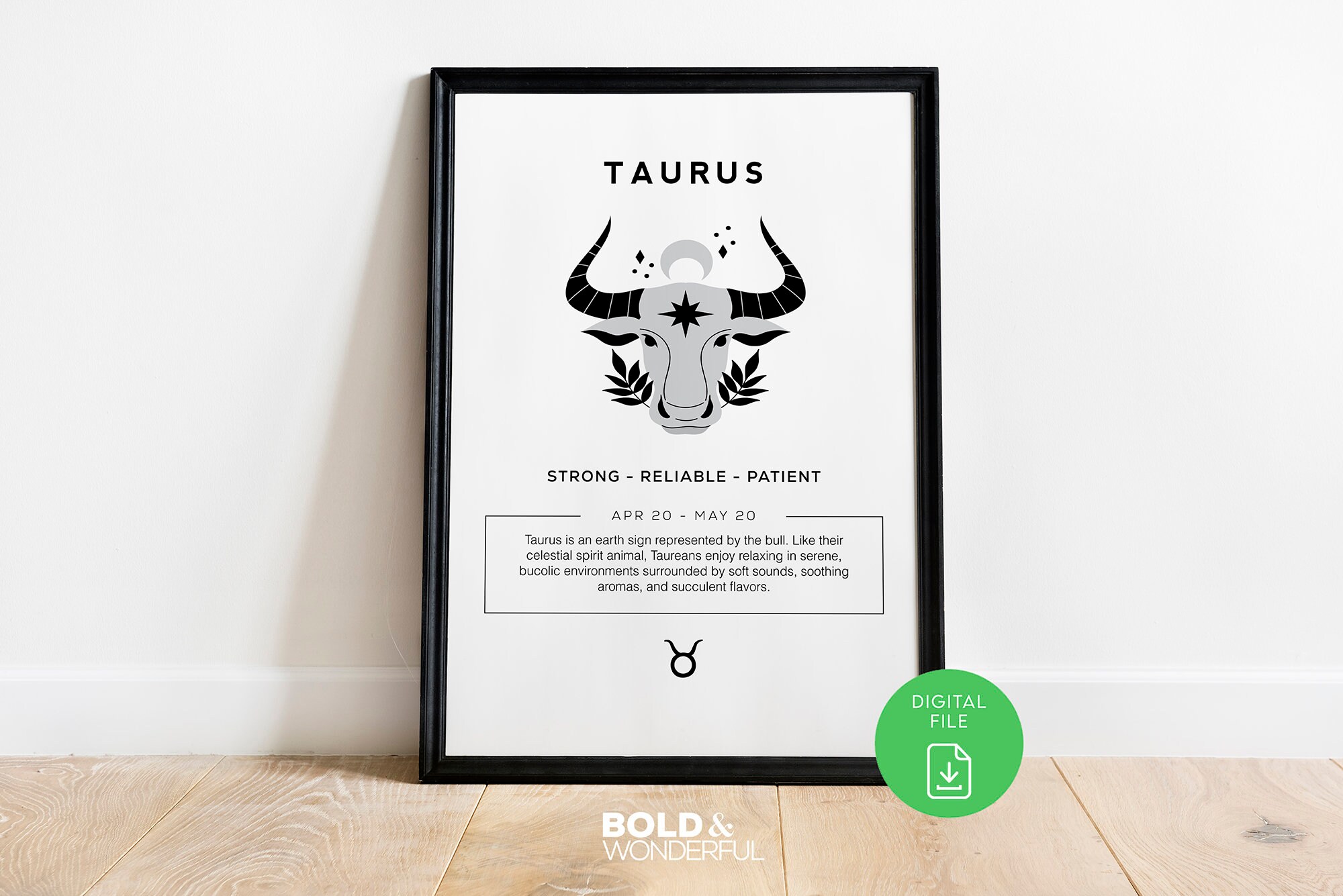 12pc Zodiac Print Set, Zodiac Signs, Printable Gift, Zodiac Art ...