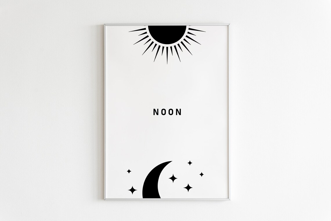 Good Morning Noon Good Night Prints, Bedroom Wall Art (digital Download ...