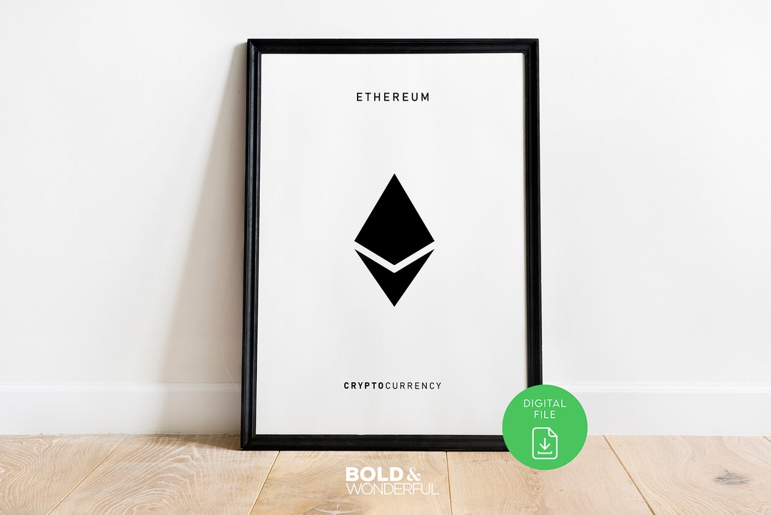 Ethereum Cryptocurrency Blockchain Art, Crypto Wall Art, Bitcoin, Game ...