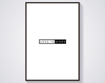 Less is More Art | Etsy