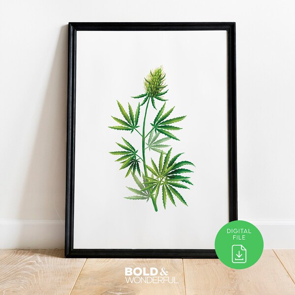 Cannabis Print - Etsy
