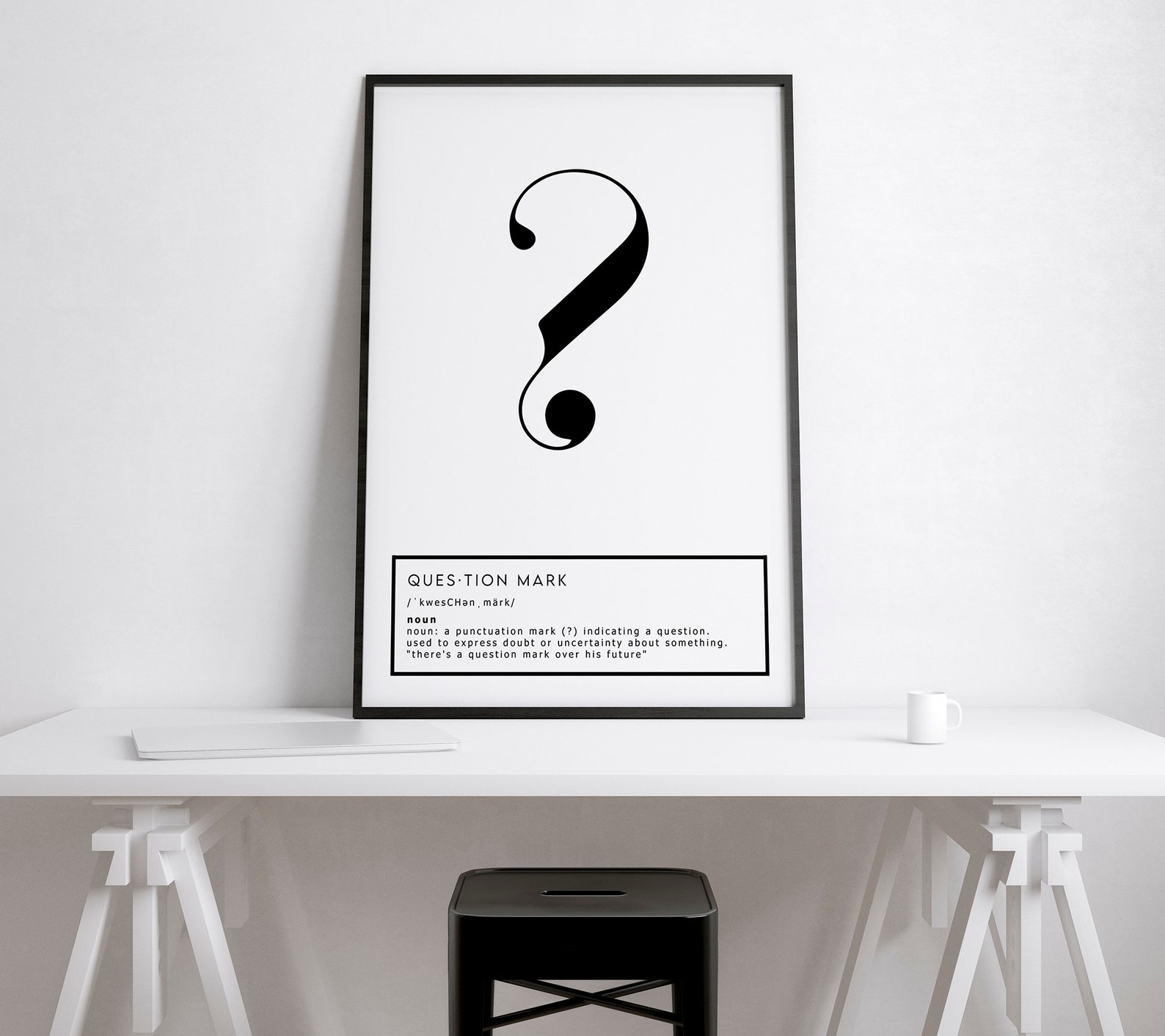 Question Mark, Mark Definition, ?, Typography, Home Décor, Printable ...