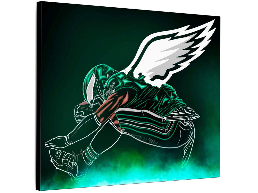 Saquon Barkley Leap Canvas - Philadelphia Football Fan Gift, Sports ...