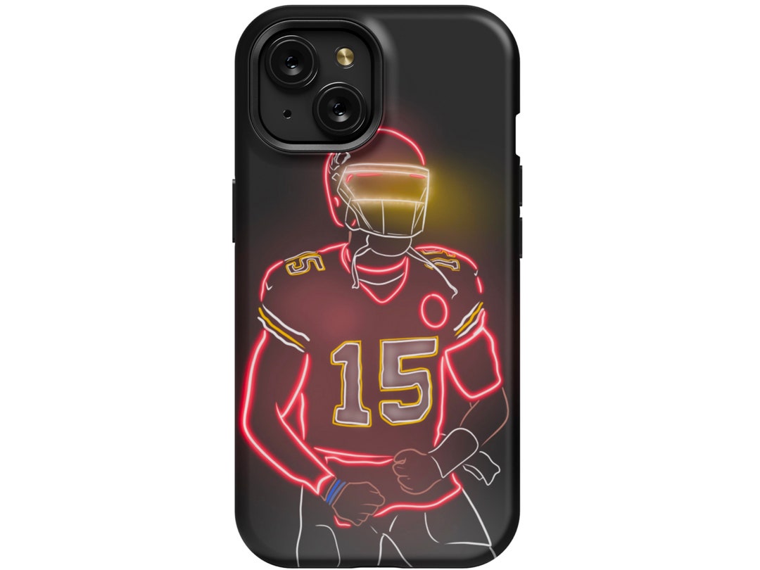 Patrick Mahomes Phone Case Neon Line Art Impact-resistant for iPhone ...