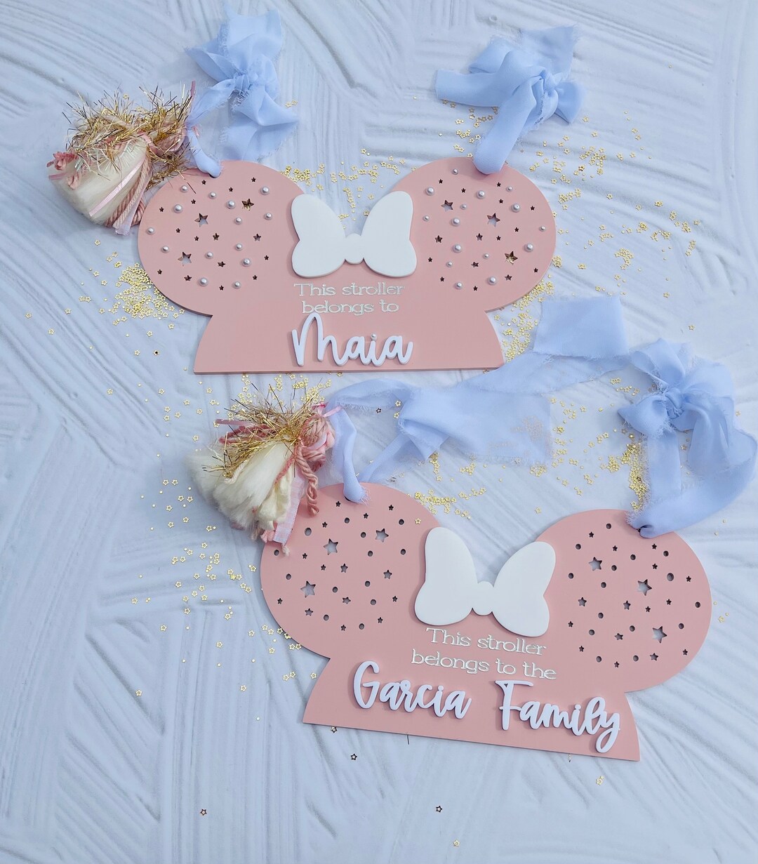 Tags | Stroller Tag | Stroller Tags | Acrylic Tags | Minnie | Mickey ...